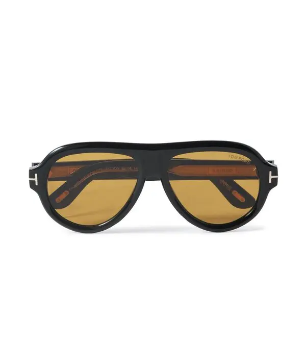 TOM FORD Icon Pilot Aviator Sunglasses - Black