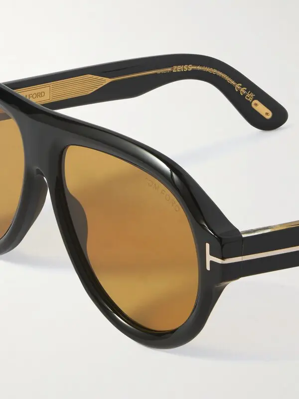 TOM FORD Icon Pilot Aviator Sunglasses - Black