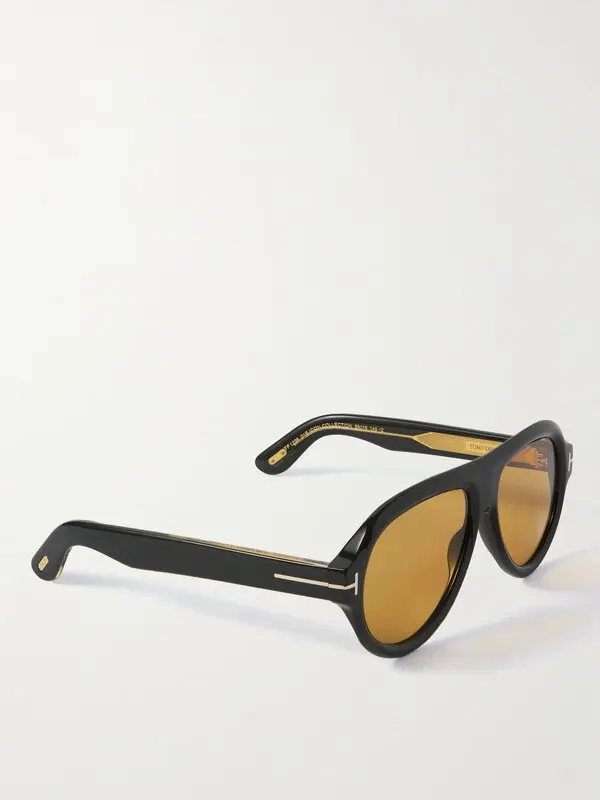 TOM FORD Icon Pilot Aviator Sunglasses - Black