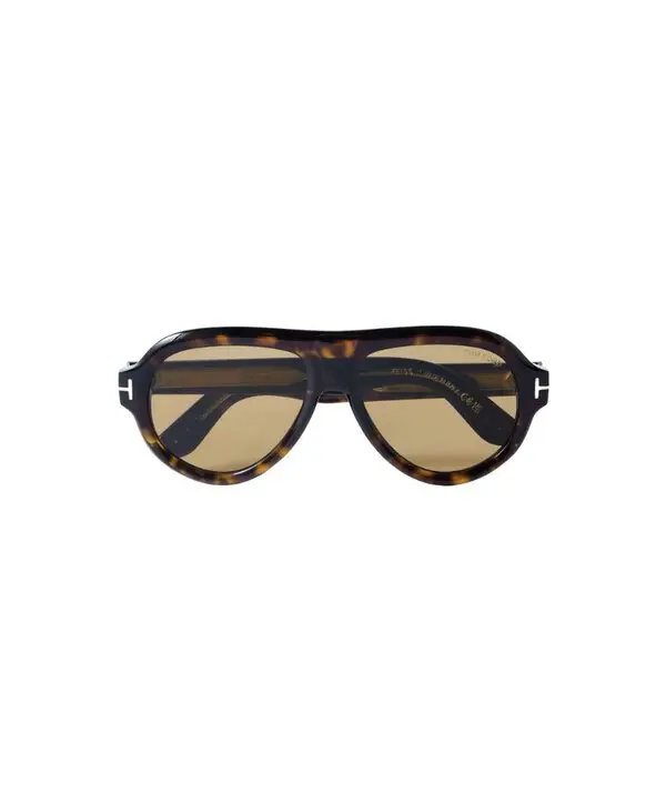TOM FORD Pilot Aviator-style Sunglasses - Tortoiseshell