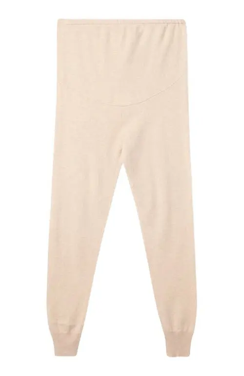 Gobi Cashmere Maternity Knit Pants - Beige