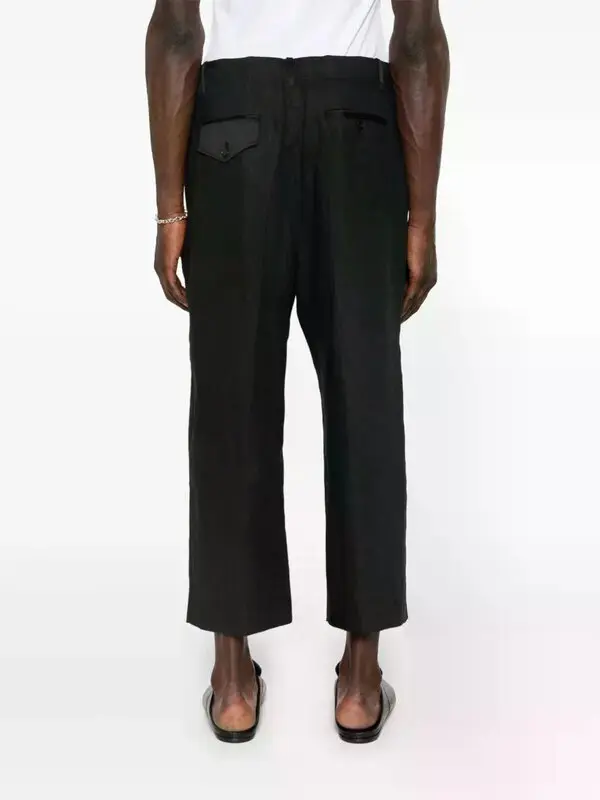 SETCHU Cropped Trousers - Black