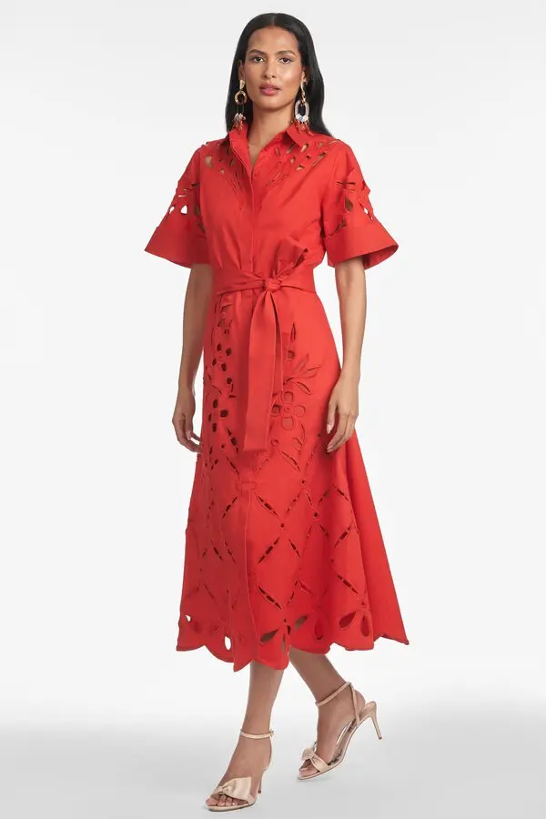 Sachin & Babi Vincenza Embroidered Shirt Dress