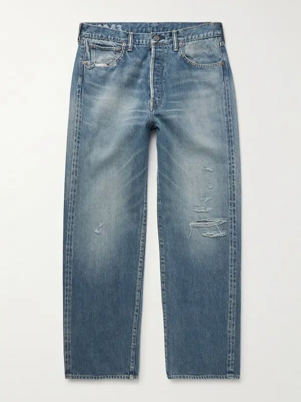 Visvim Social Sculpture 01 Straight-leg Selvedge Jeans - Blue