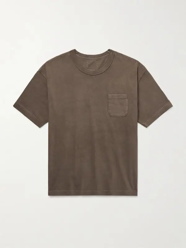 Visvim Jumbo Garment-dyed Cotton-jersey T-shirt - Brown