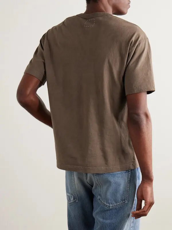 Visvim Jumbo Garment-dyed Cotton-jersey T-shirt - Brown