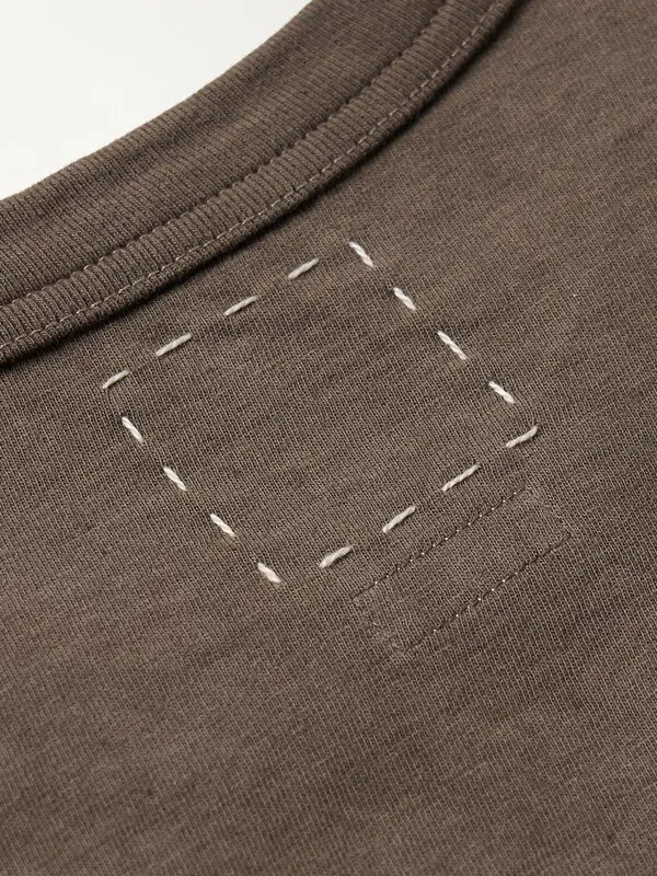 Visvim Jumbo Garment-dyed Cotton-jersey T-shirt - Brown
