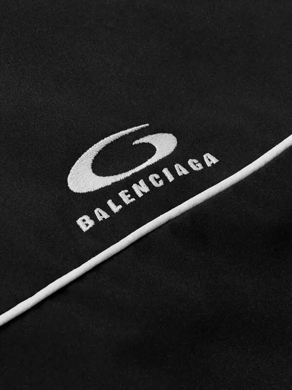 Balenciaga Oversized Striped Logo-embroidered Track Jacket