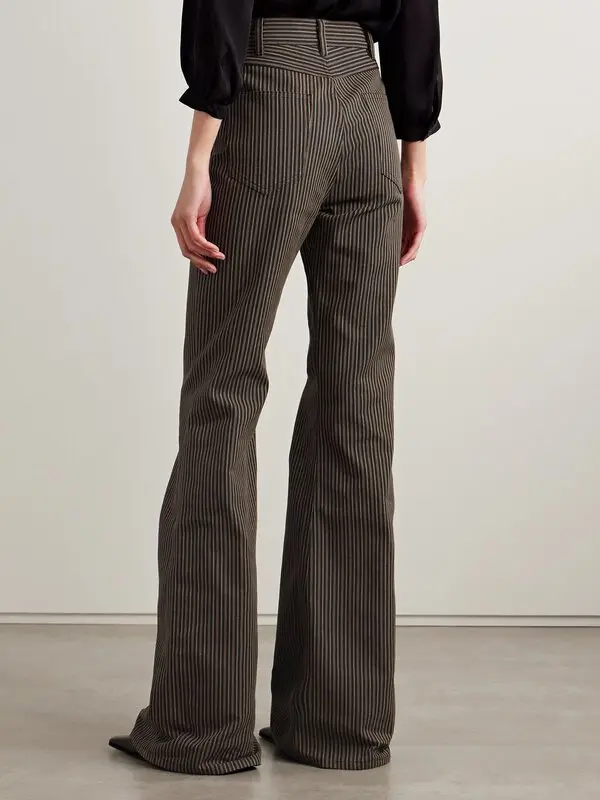 NILI LOTAN Roe Striped Flared Pants