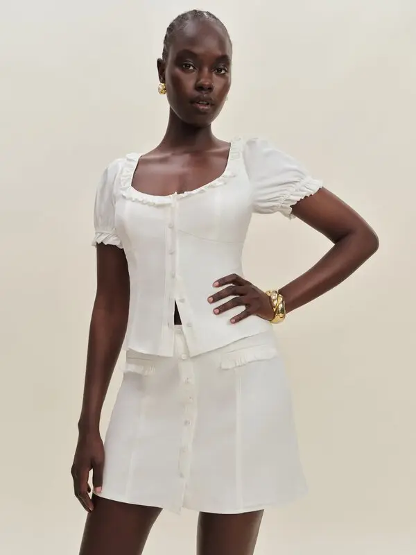 REFORMATION Janell Two Piece Set - Ivory