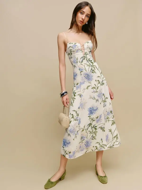 REFORMATION Emely Midi Dress - Ivory