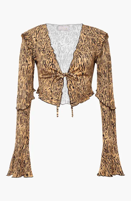 LUNA B Julia Leopard Print Top - Printed Leopard