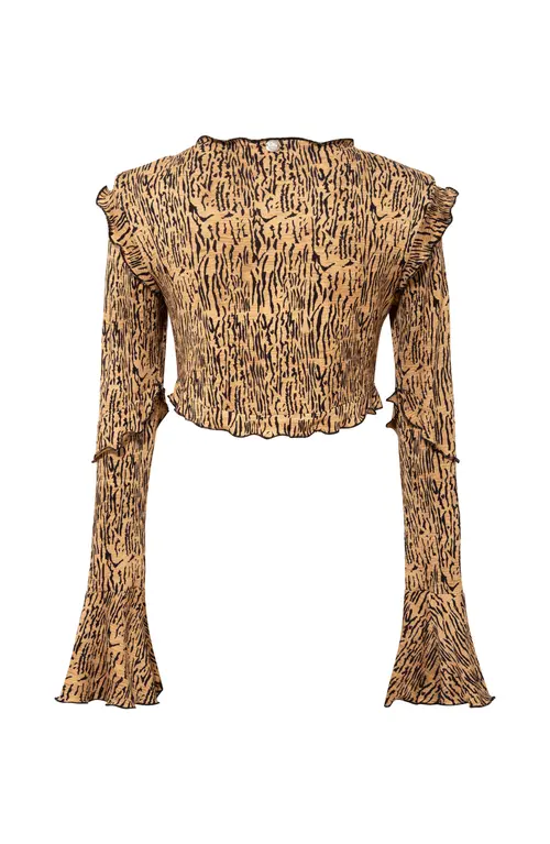 LUNA B Julia Leopard Print Top
