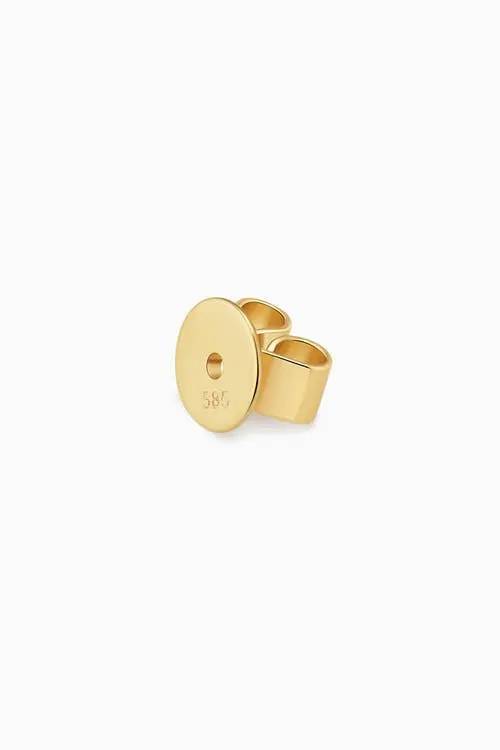 ORADINA 14k Gold Diamond Initial Stud Earring - Yellow Gold - N