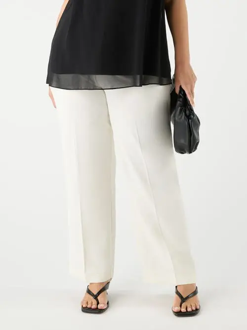 LIVE UNLIMITED Straight Crepe Trousers