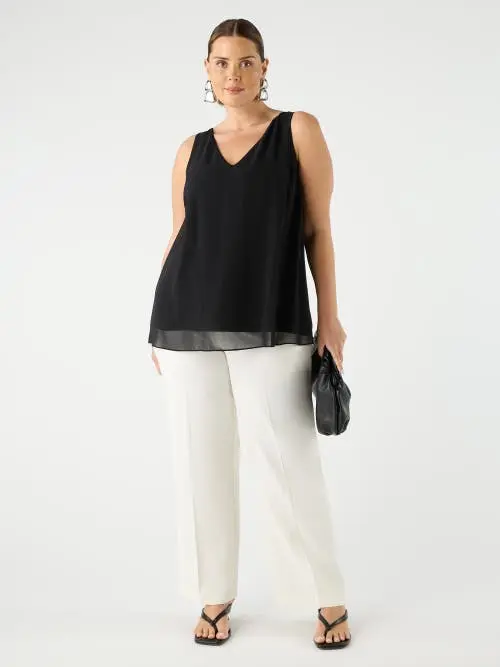 LIVE UNLIMITED Straight Crepe Trousers