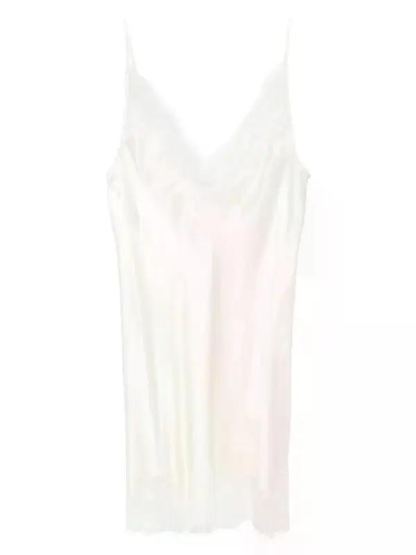 Carine Gilson Silk Slip Dress - Neutrals