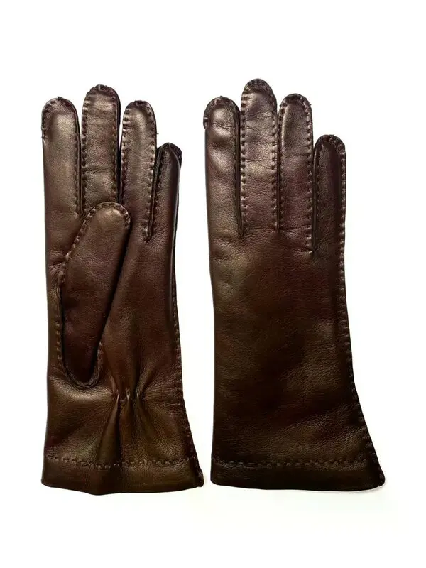 RESTELLI Leather Gloves - Brown