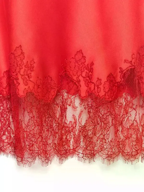 Carine Gilson Silk Slip Dress - Red