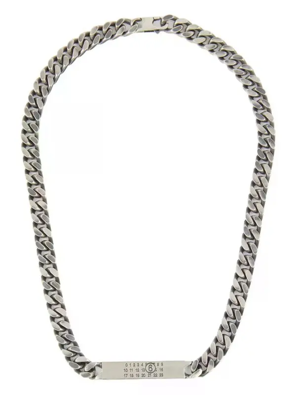 MAISON MARGIELA Logo Chain Necklace - Silver