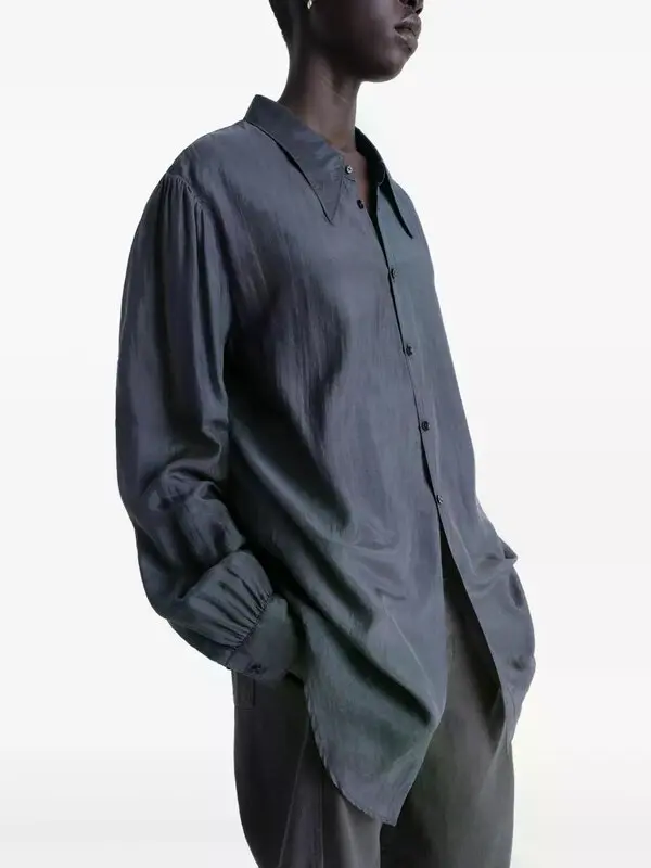Lemaire Pointed Collar Shirt In Grey - 30% Off | Editorialist