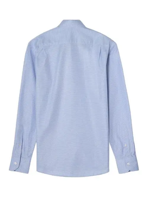 Robert Talbott Reynolds Mini Check Shirt In Contemporary Fit - Blue
