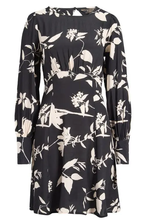 LIPSY Floral Print Long Sleeve Minidress