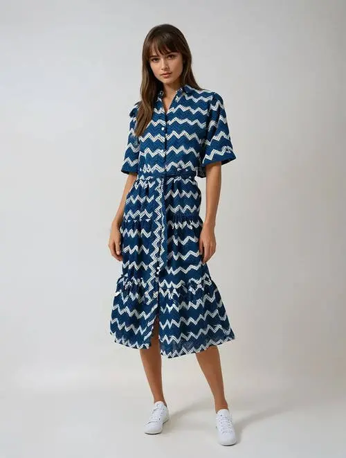 GUADALUPE DESIGN Printed Kaftan Dress