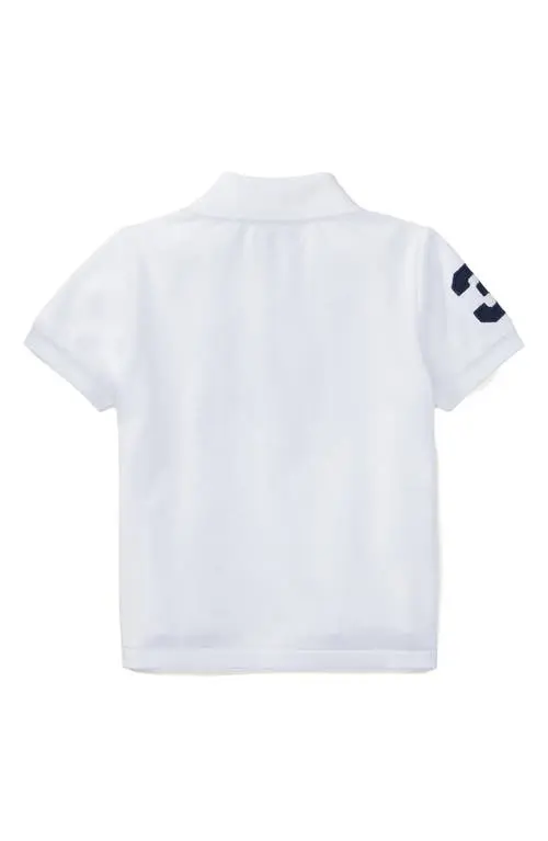 Ralph Lauren Mesh Sleeve Cotton Polo - White