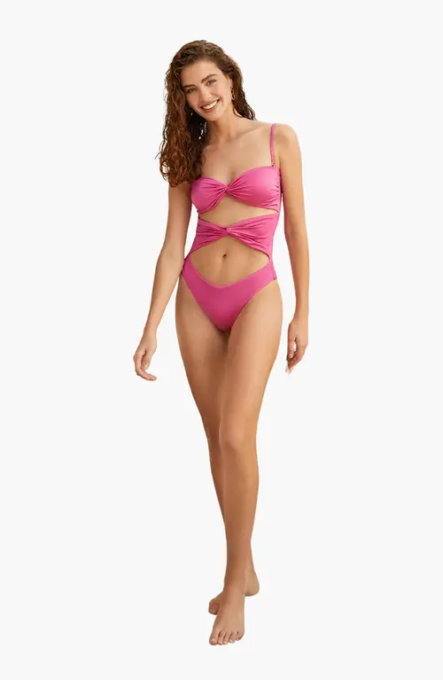 LUNA B Lips One-piece Swimsuit - Fuchsia