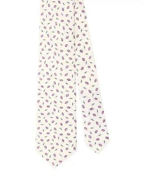 Robert Talbott Printed Necktie - Cream
