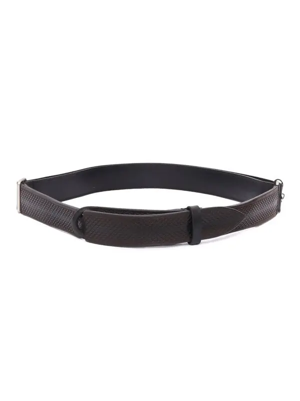 ORTIGNI Leather Belt - Black