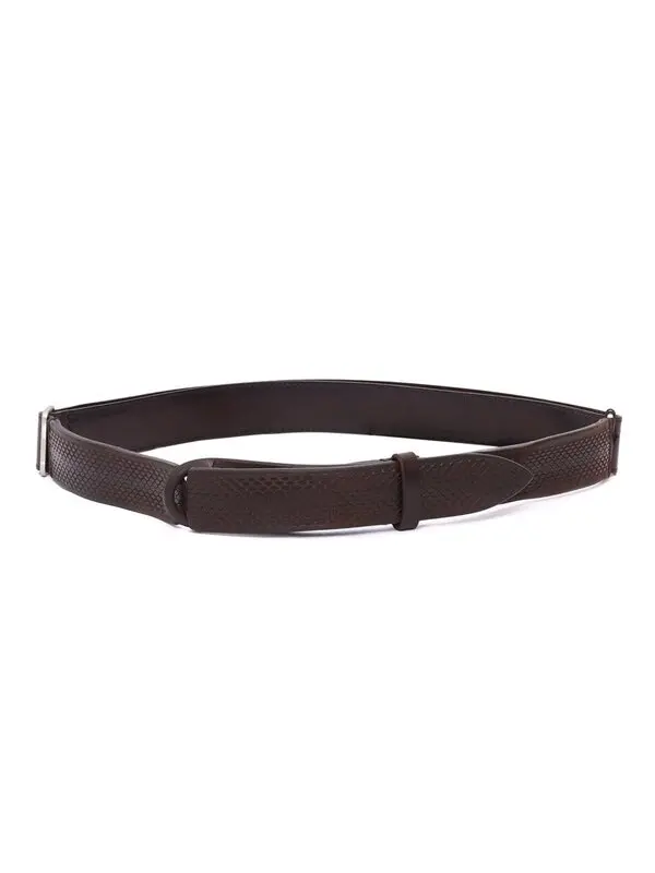 ORTIGNI Leather Belt - Brown