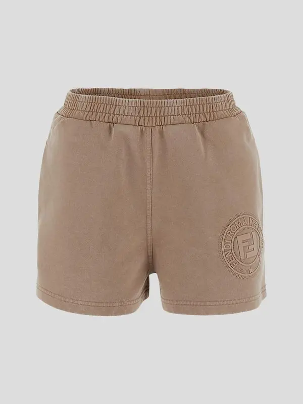 Fendi Silk Bermuda Shorts - Beige