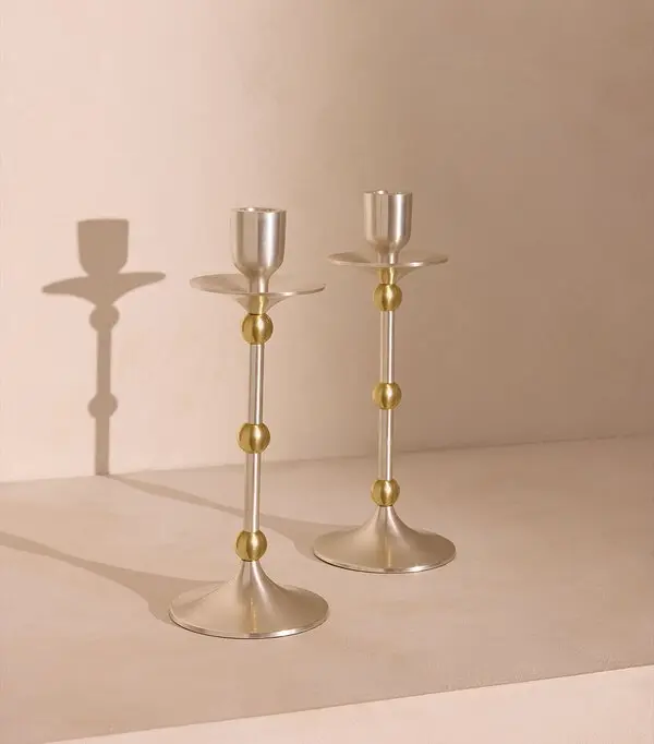 SOHO HOME Medium -plated Cilia Candlestick Holder