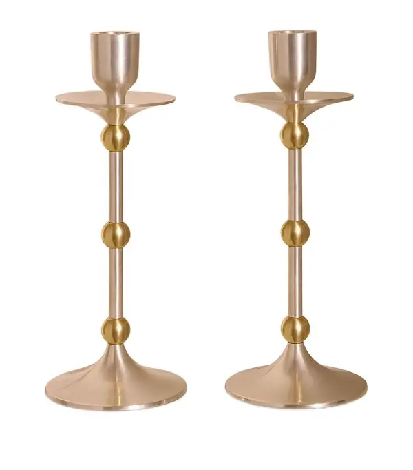 SOHO HOME Medium -plated Cilia Candlestick Holder - Silver