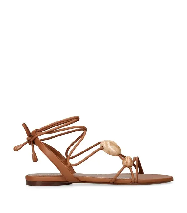 Zimmermann Leather Gleam Sandals - Brown