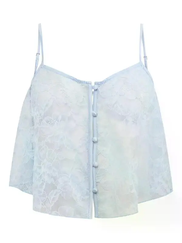 FLEUR DU MAL Jasmine Tank Top - Blue