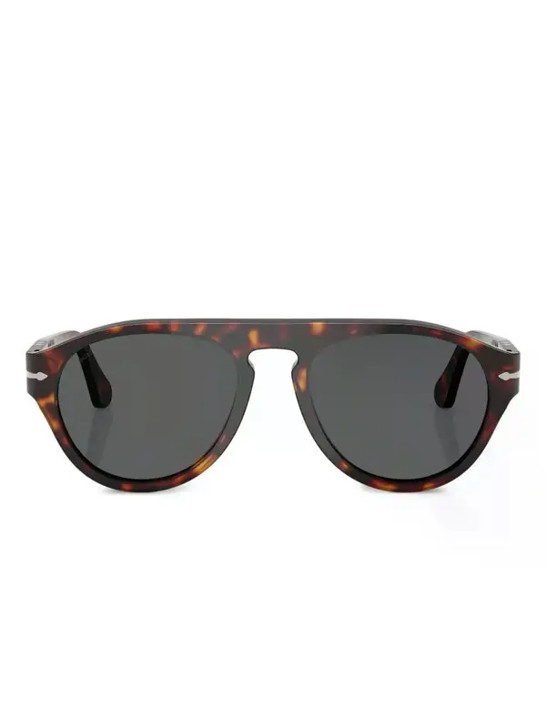 Persol Tortoiseshell-effect Round Frame Sunglasses - 24b1 Havana