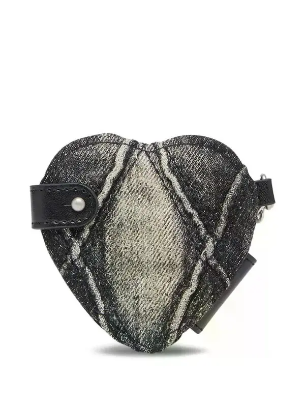 DIESEL® Charm-d Denim Keychain - Black