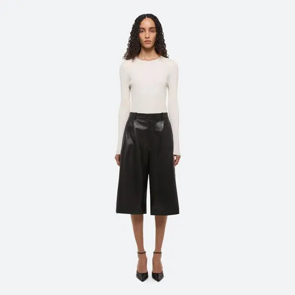 Helmut Lang Leather Zoot Shorts