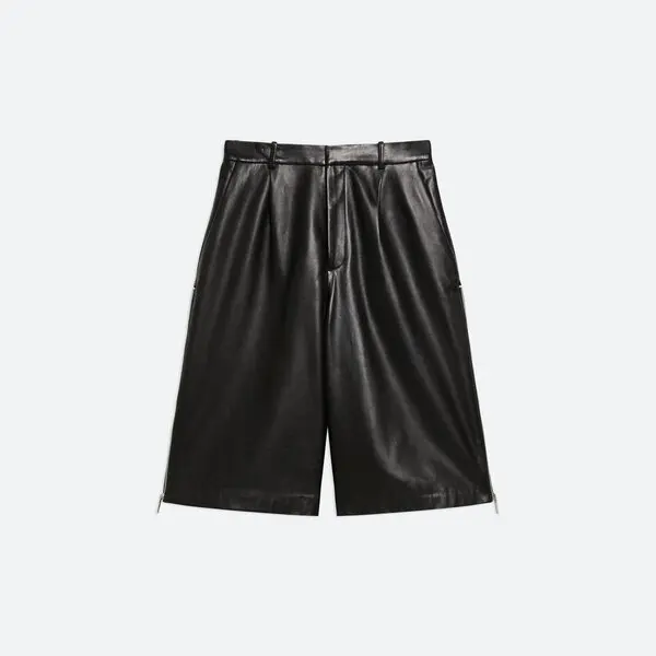 Helmut Lang Leather Zoot Shorts