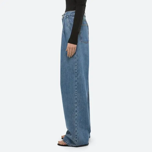 Helmut Lang Double-pleated Wide-leg Jeans