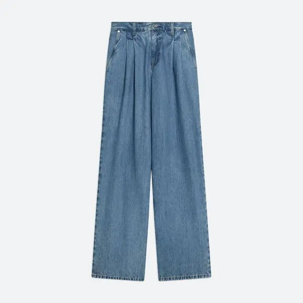 Helmut Lang Double-pleated Wide-leg Jeans