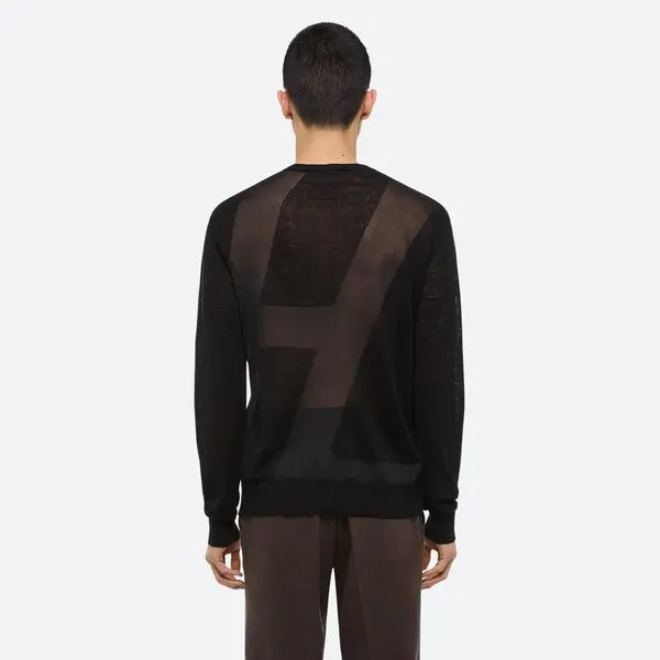 Helmut Lang Sheer Logo Sweater