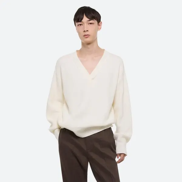 Helmut Lang Ribbed V-neck Sweater