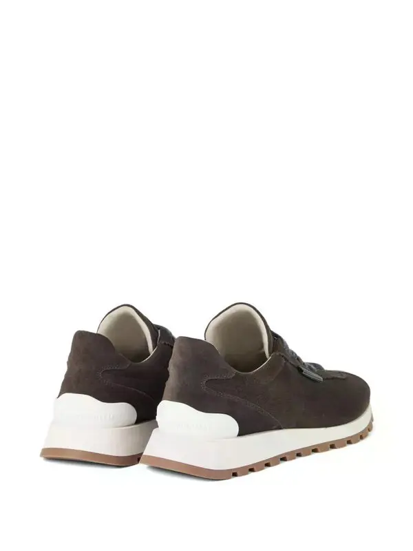 Brunello Cucinelli Suede Lace Up Sneakers - Brown