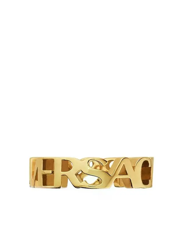Versace Logo Letter Ring - Gold