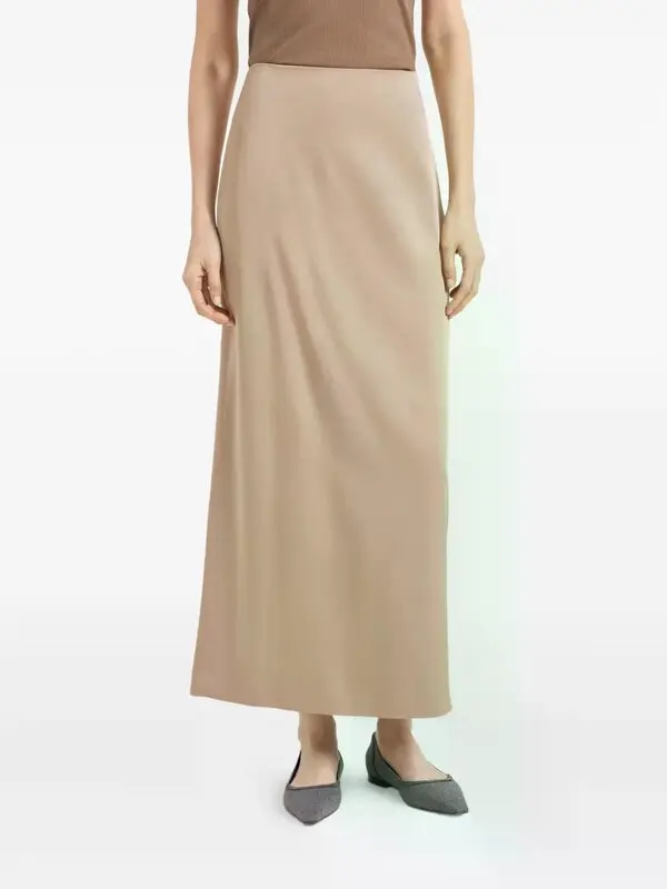 Brunello Cucinelli High-waist Midi Skirt - Neutrals