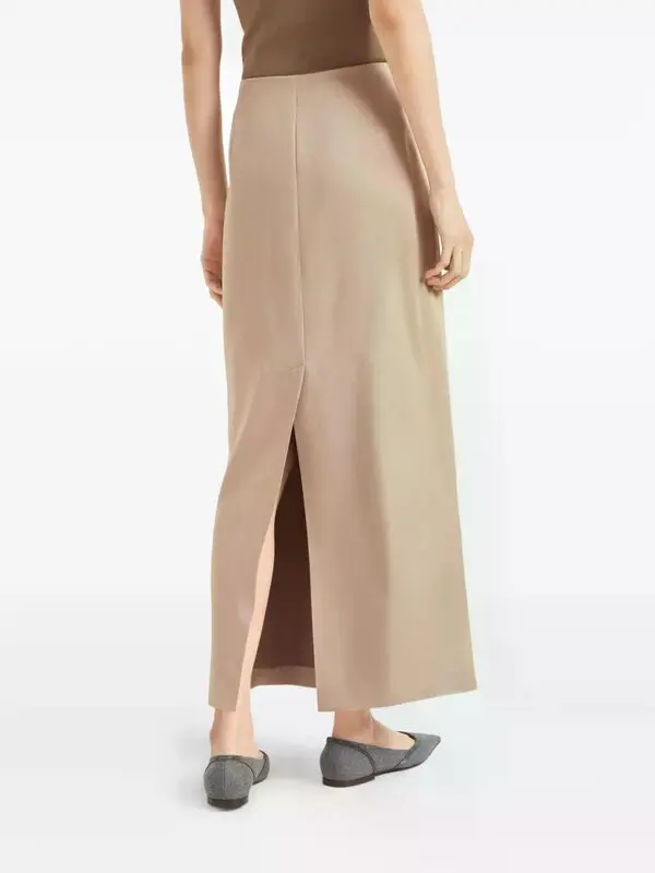 Brunello Cucinelli High-waist Midi Skirt - Neutrals